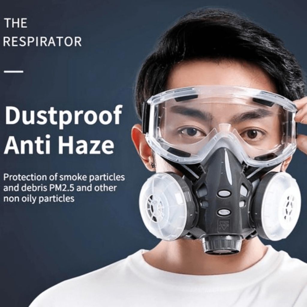 Jual PUSAT ASL Masker Gas Respirator Full Face cat semprot debu proyek ...