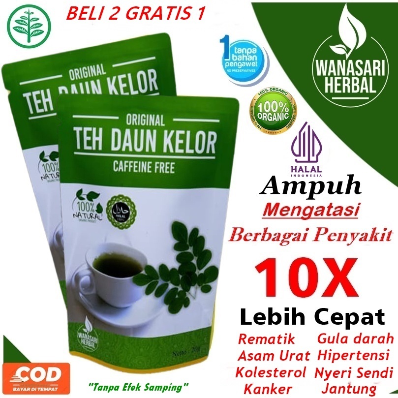 Jual TEH ORGANIK DAUN KELOR ALAMI 100% HALAL TEH SEDUH DAUN KELOR MURNI ...