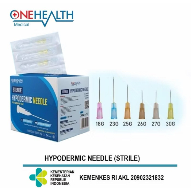 Jual Jarum Hypodermic Needle T2 Onehealth Disposable 1 Box isi 100 Pcs. | Shopee Indonesia