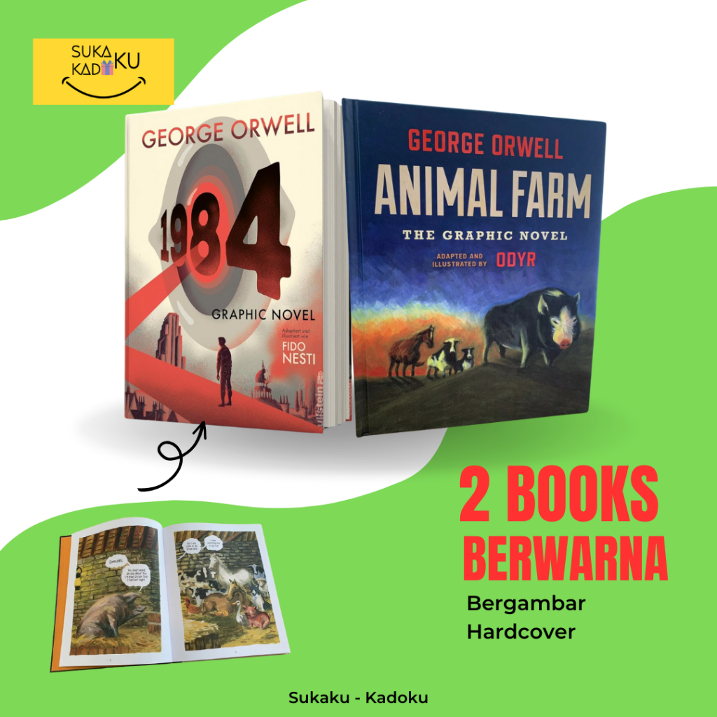 Jual George Orwell 1984 / Animal Farm The Graphic Novel Book HARDCOVER Buku Edukasi Learning ...