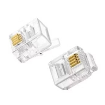 Jual Konektor Kabel Telepon RJ11 isi 100pcs Konektor Line Telepon RJ-11 ...