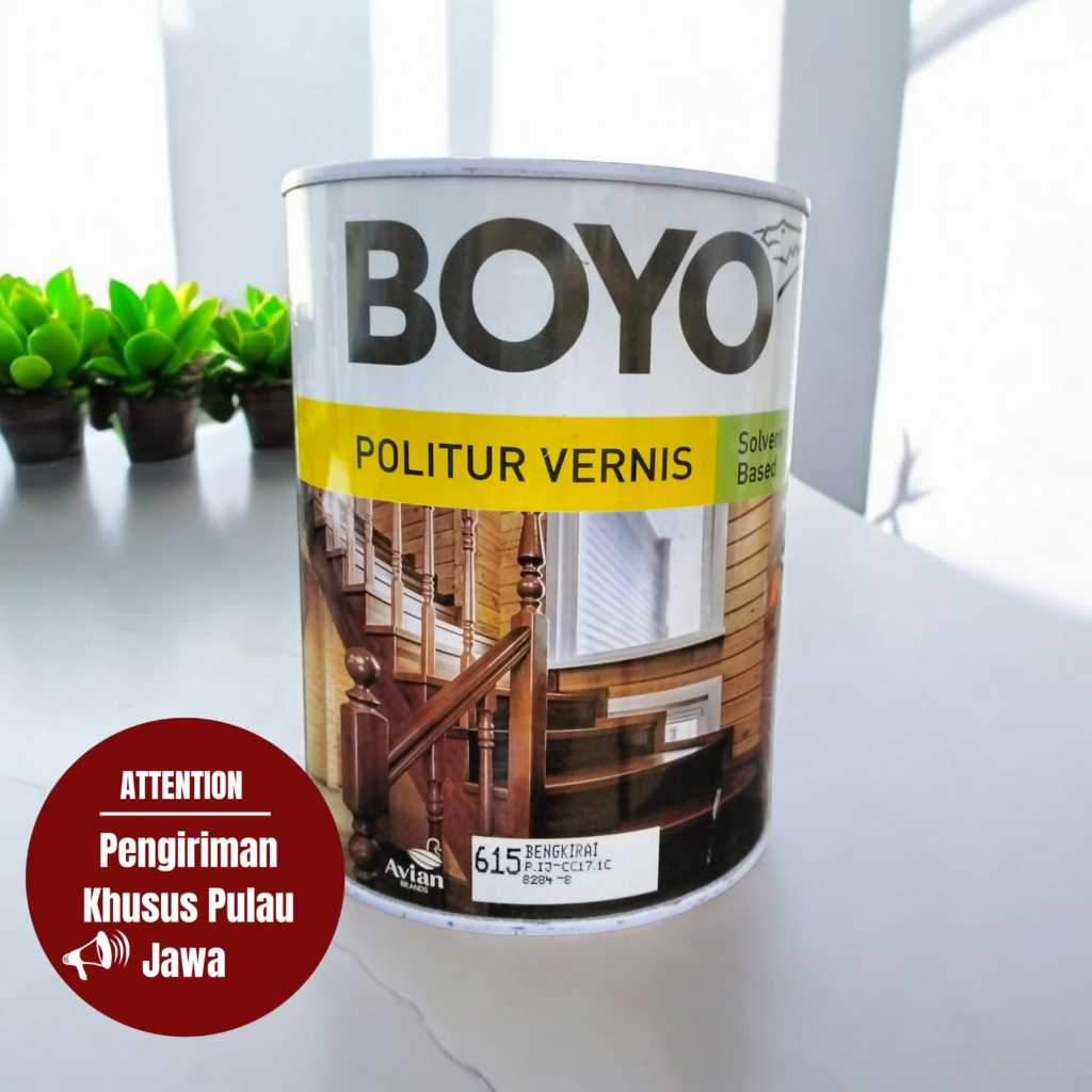 Jual Cat Vernis Boyo 1 ltr , pelitur avian, pelitur warna | Shopee ...