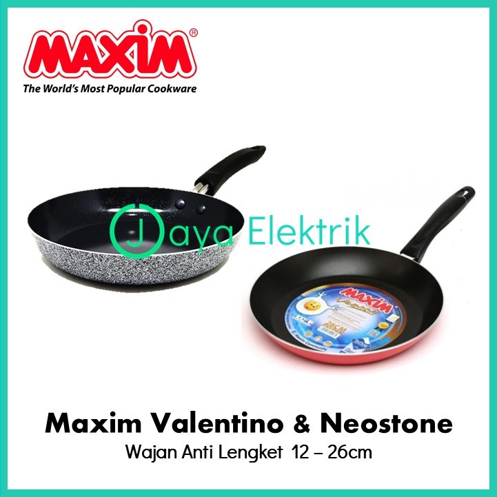 Jual MAXIM Valentino Neostone Wajan Teflon Anti Lengket - Frypan ...