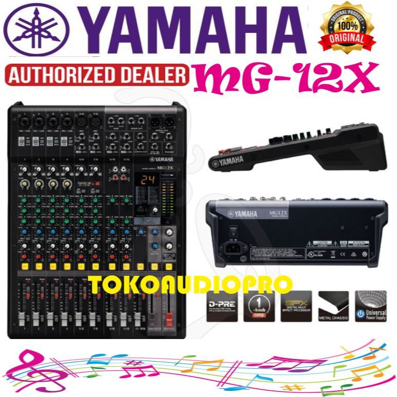 Jual Mixer Yamaha MG12X 12-channel Stereo Mixer Original MG-12x ...