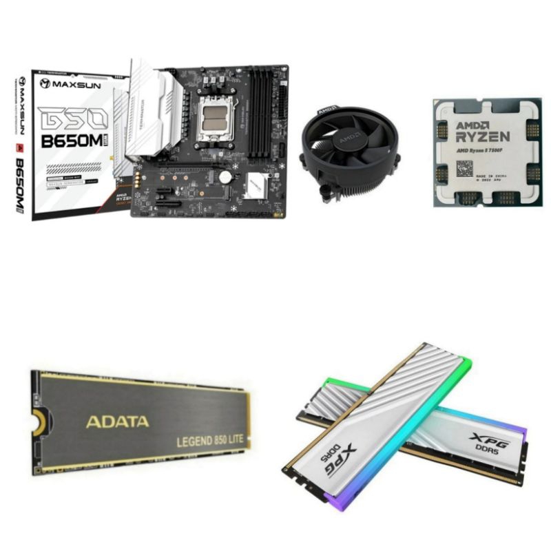 Jual Paket Processor Gaming AMD Ryzen 5 7500F RAM DDR5 32GB NVME B650 ...