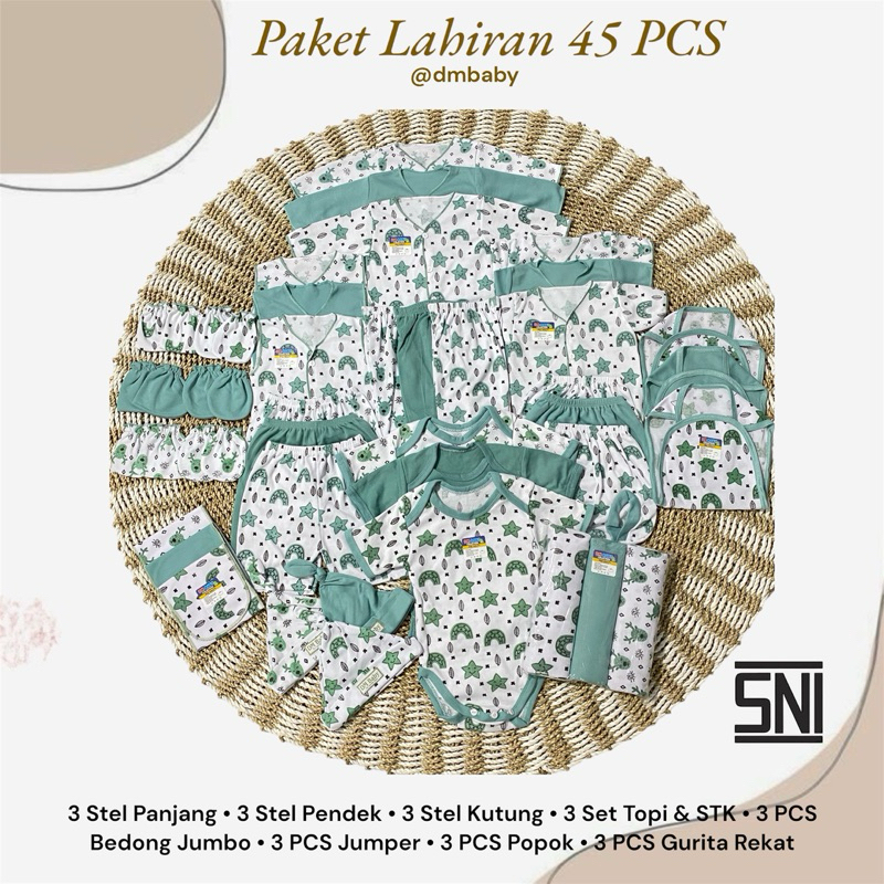 Jual SNI Paket Lahiran 45 PCS Paket Lahiran Lengkap Komplit Baju Bayi ...