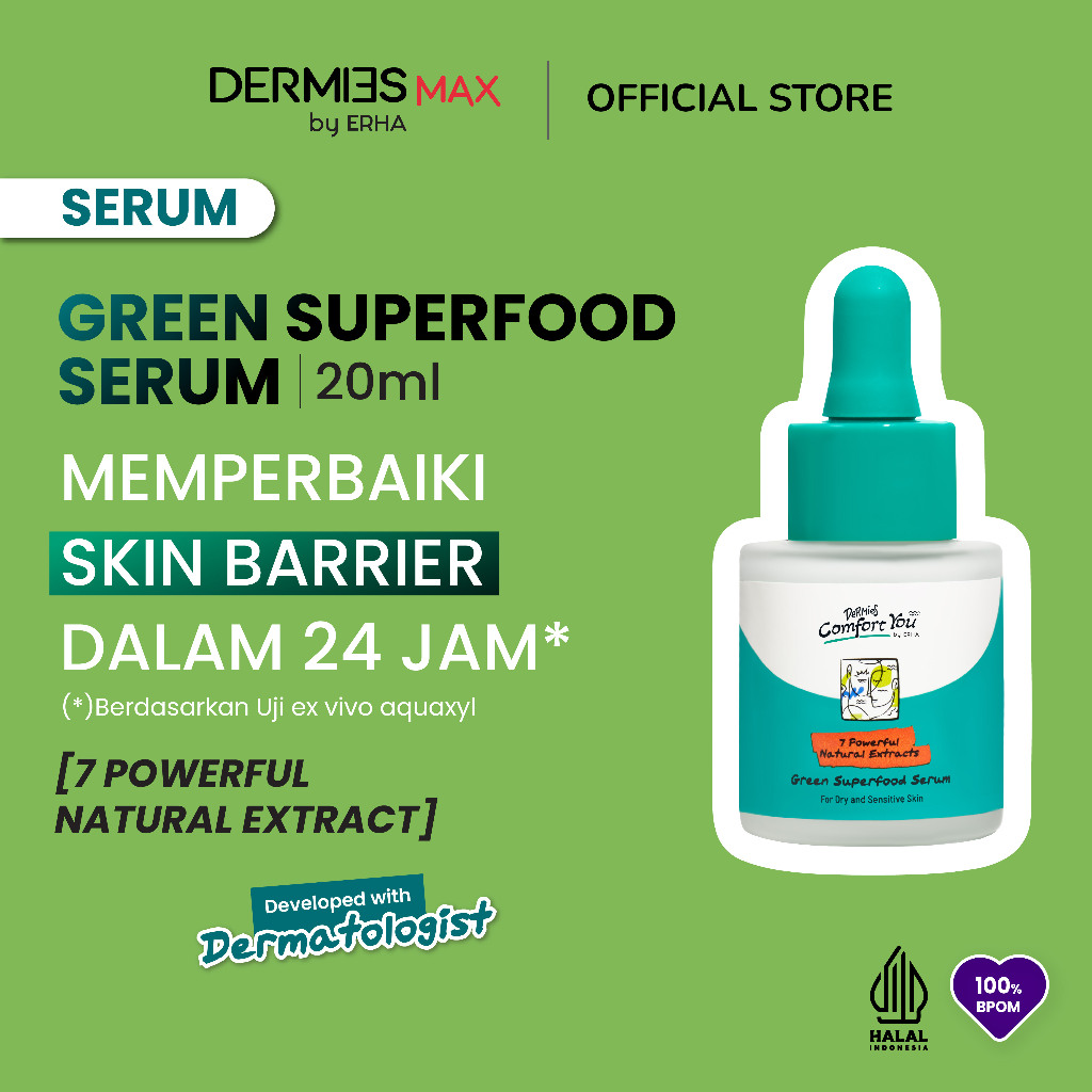 Jual Dermies Max Comfort You Green Superfood Serum 20 ml | Shopee Indonesia