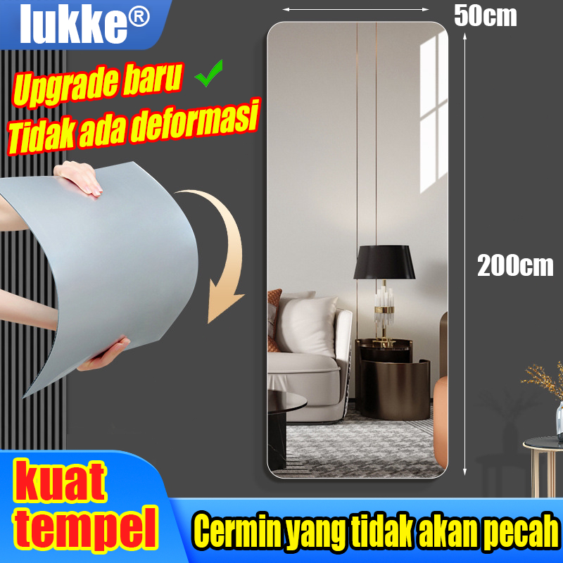 Jual 【NEW 2025】Cermin Dinding 200/160/120/80CM Stiker Cermin Kaca ...