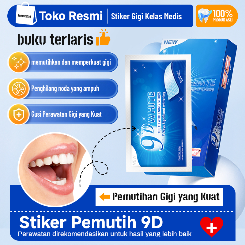Jual Stiker Pemutih Gigi 9D Pemutih Gigi 7 Set Stiker Gel Pemutih Gigi ...