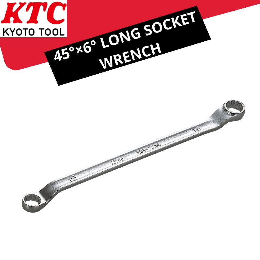 Jual KTC Kunci Ring Pas 27 - 46mm Panjang No. M5-2730 ~ 4146 Long Socket Wrench Segi 12Pt ...