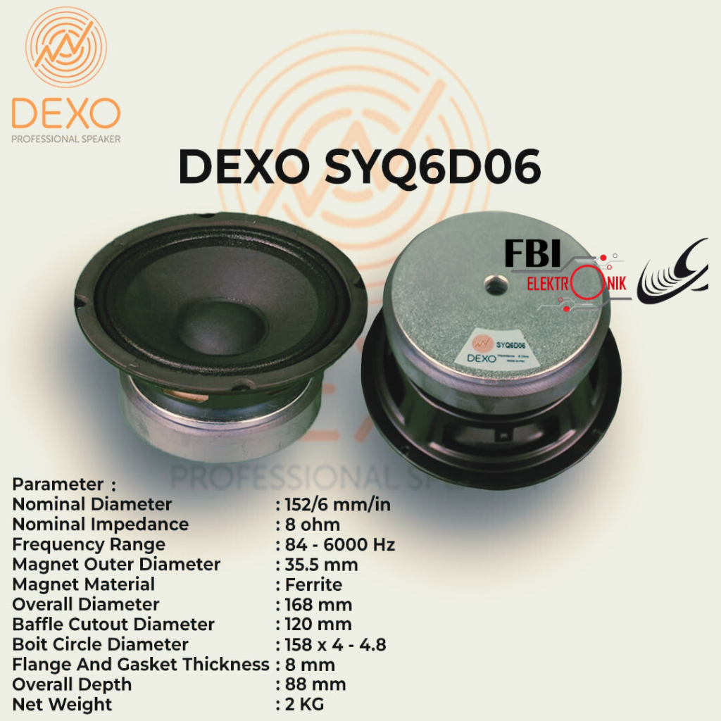 Jual SPEAKER DEXO SYQ6D06 / SPEAKER DEXO MIDDLE SPEAKER DEXO 6INC ...