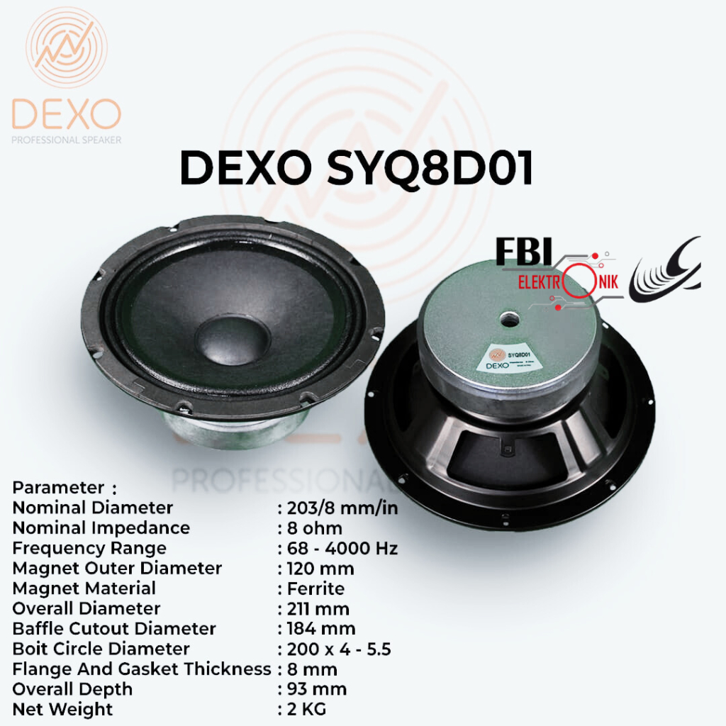 Jual SPEAKER DEXO SYQ8D01 / SPEAKER DEXO SPEAKER DEXO 8INC / SPEAKER ...