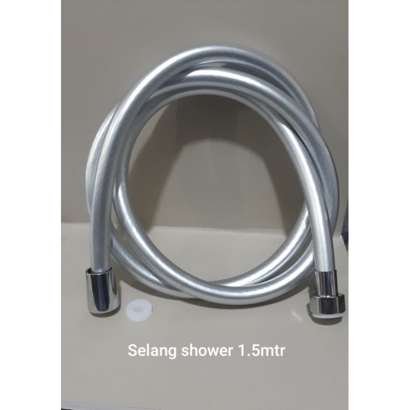 Jual Selang shower 1.5mtr silver / slang bidet toilet | Shopee Indonesia