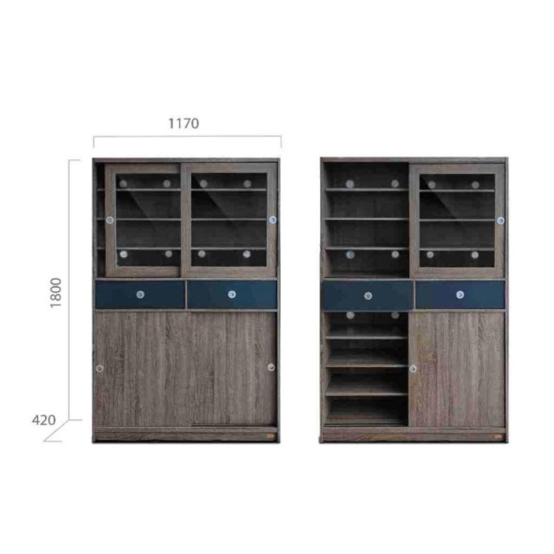 Jual rak sepatu pintu sliding geser / lemari sepatu susun premium tebal ...