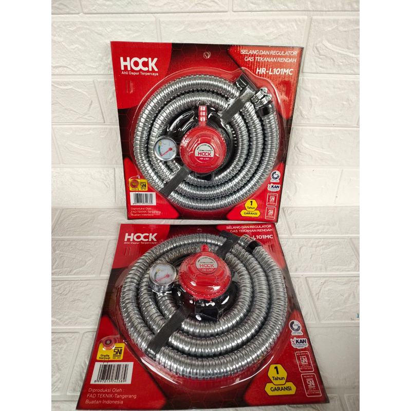 Jual elang Gas Regulator Komplit Hock, HR-L 101mc SNI 1.8meter | Shopee Indonesia