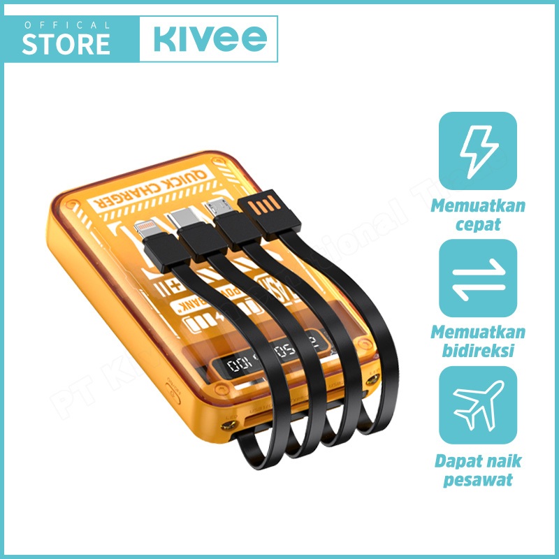 Jual KIVEE Powerbank mini Fast charging 10000 mAh Power bank Type c ...