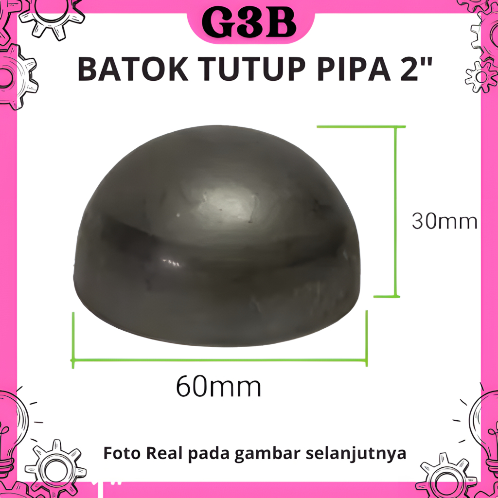 Jual batok tutup pipa besi ukuran 2 inch dop topi tiang 2 in ornamen ...