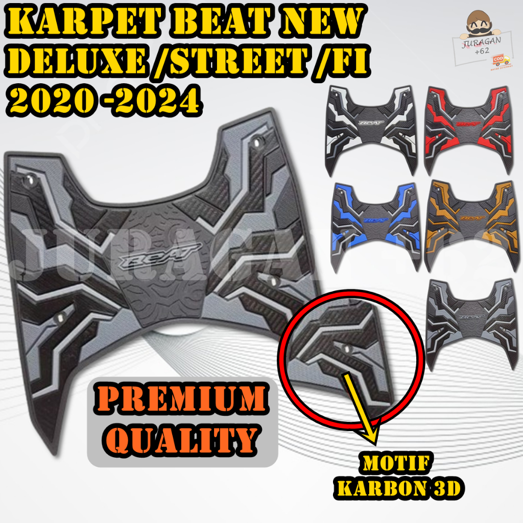 Jual KARPET BEAT DELUXE FI F1 ESP STREET NEW ABS CBS ISS BARU 2020 2021 2022 2023 2024 KARBON 3D ...
