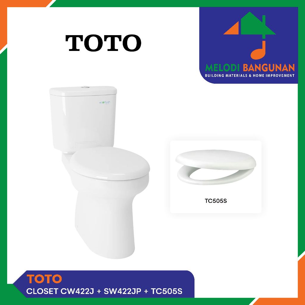 Jual Toto - Closet + Kloset + Toilet Duduk Cw422J Sw422Jp / Cw 422 J Sw ...