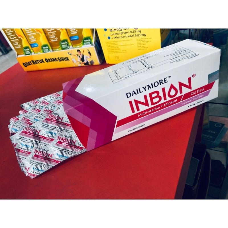 Jual Inbion kapsul multivitamin plus mineral zat besi penambah darah 1 ...