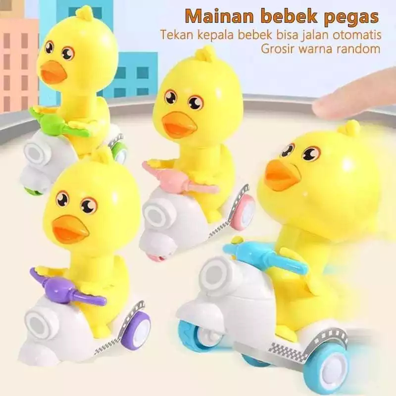 Jual Mainan Anak BEBEK MOTOR / Mainan edukasi anak (tekan Bagian Kepala ...