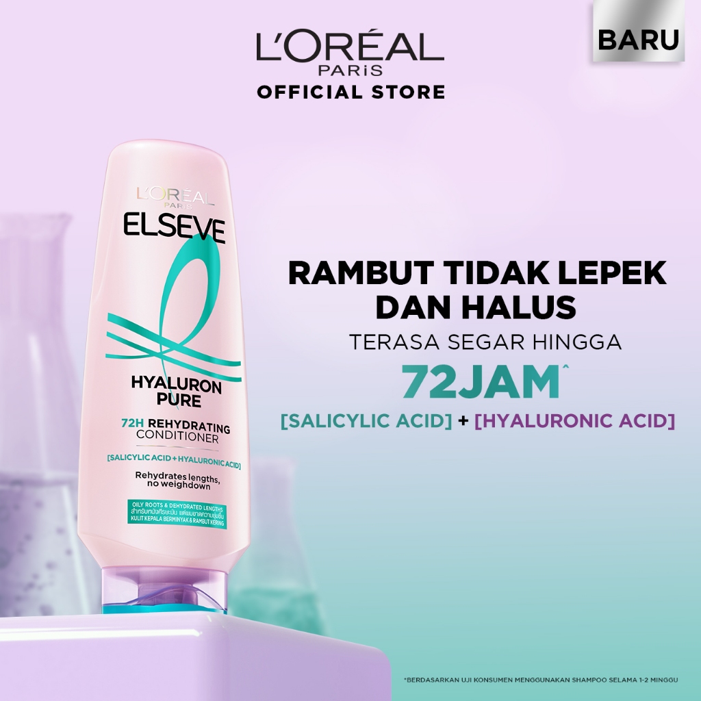 Jual [BARU] L'Oreal Paris Hyaluron Pure 72H Rehydrating Conditioner ...