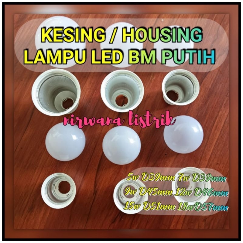 Jual KESING / HOUSING LAMPU LED 5W 7W 9W 12W 15W 18W BM BULL | Shopee Indonesia
