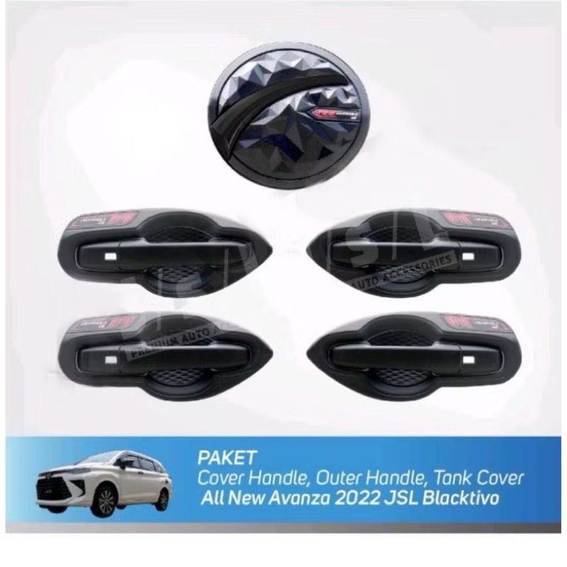 Jual AVANZA 2022 2024 2025 / XENIA / VELOZ PAKET LENGKAP HANDLE MANGKOK TUTUP BENSIN COVER HITAM ...