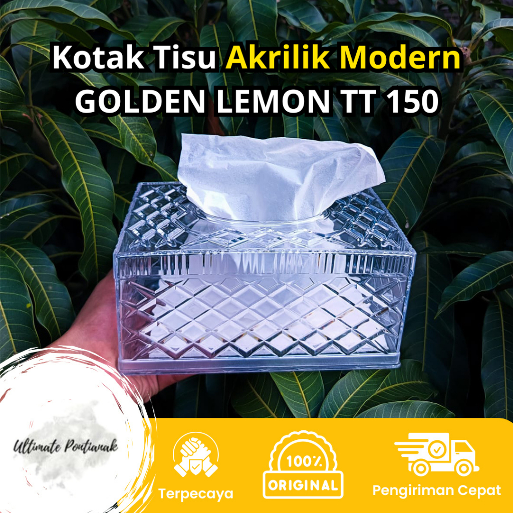 Jual Kotak Tisu Aesthetic Mewah GOLDEN LEMON TT 150 | Kotak Tisu ...
