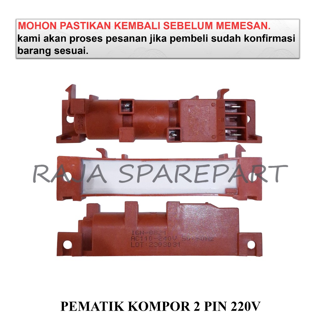 Jual PK2P220V PEMANTIK/PEMATIK GAS ELEKTRIK LISTRIK KOMPOR/PEMATIK ...