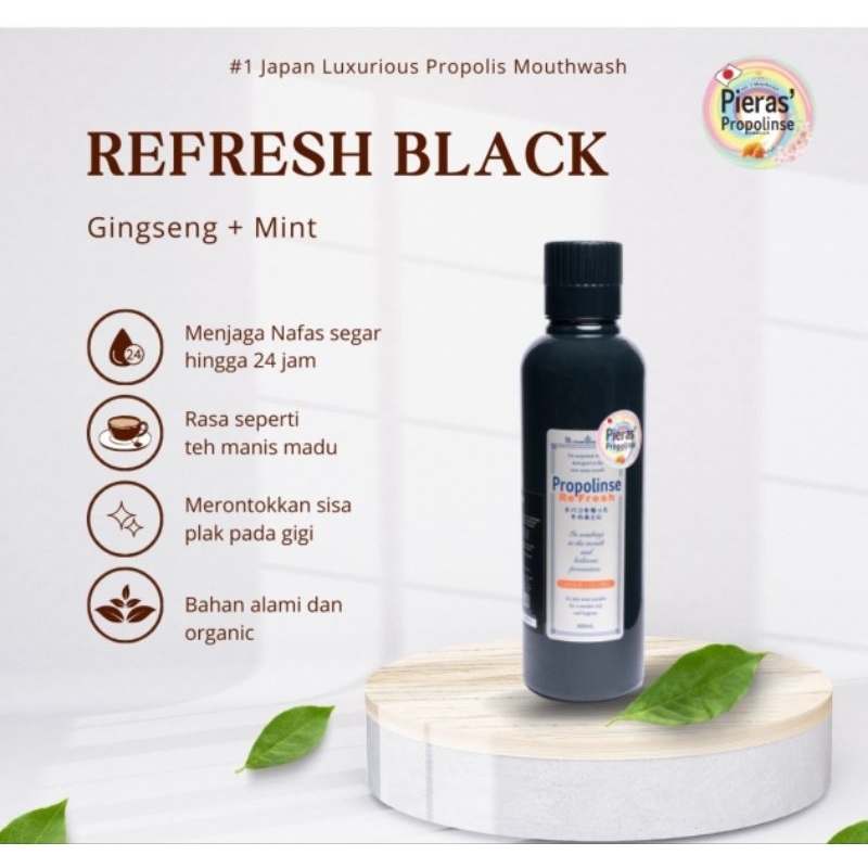 Jual Pieras Propolinse Black Refresh 600ml | Shopee Indonesia