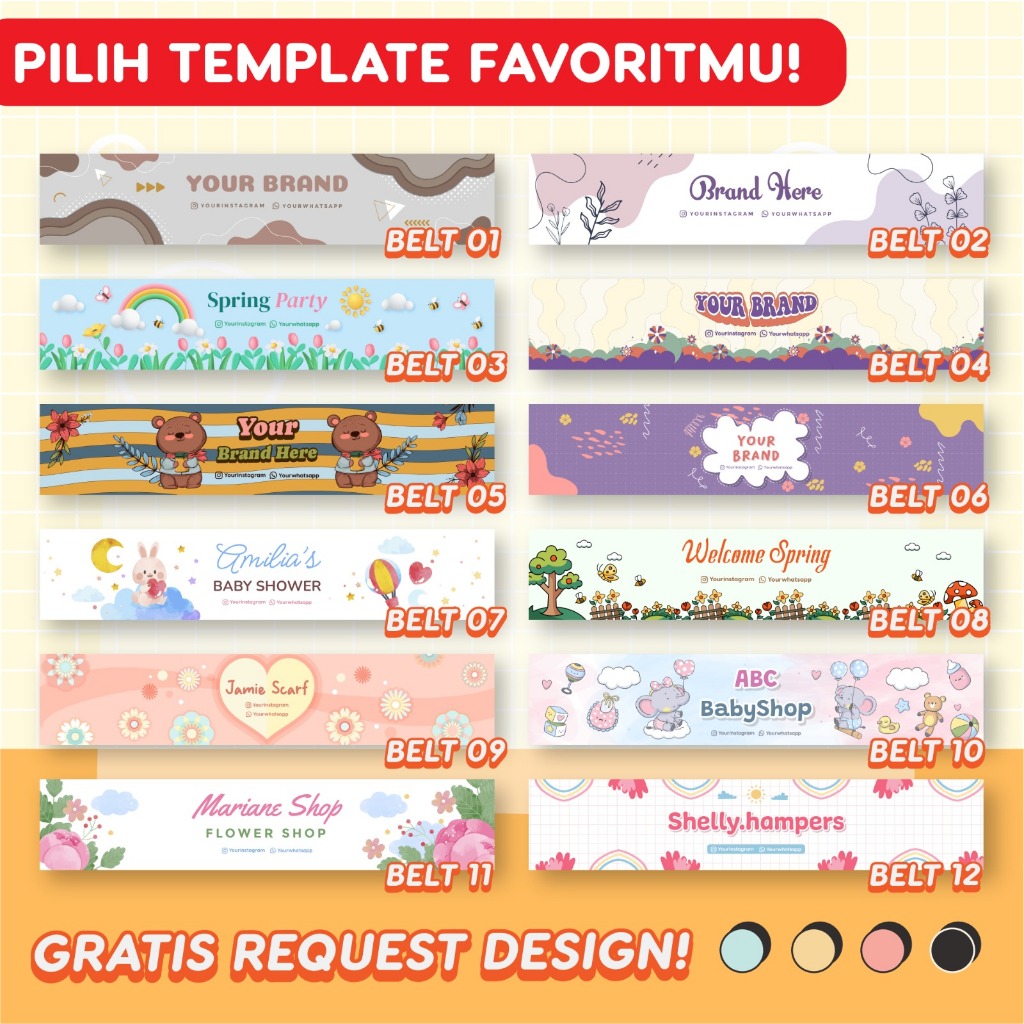 Jual Paper Belt Custom Premium White Kraft Packaging Sleeve Free Design ...