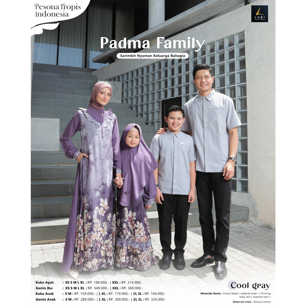 Jual Sarimbit Keluarga 2025 Premium Sarimbit Lubi 2025 PADMA FAMILY ...