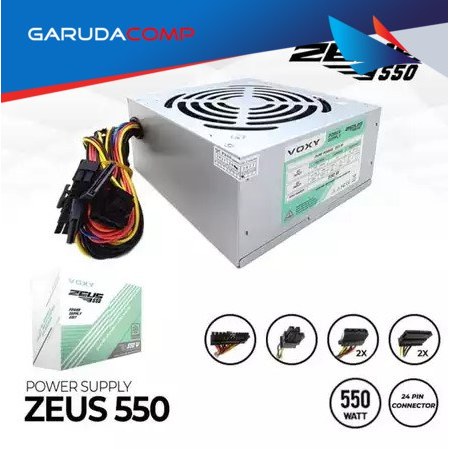 Jual VOXY PSU 550 Watt Power Supply PC 550 Watt Fan Besar Zeus | Shopee ...
