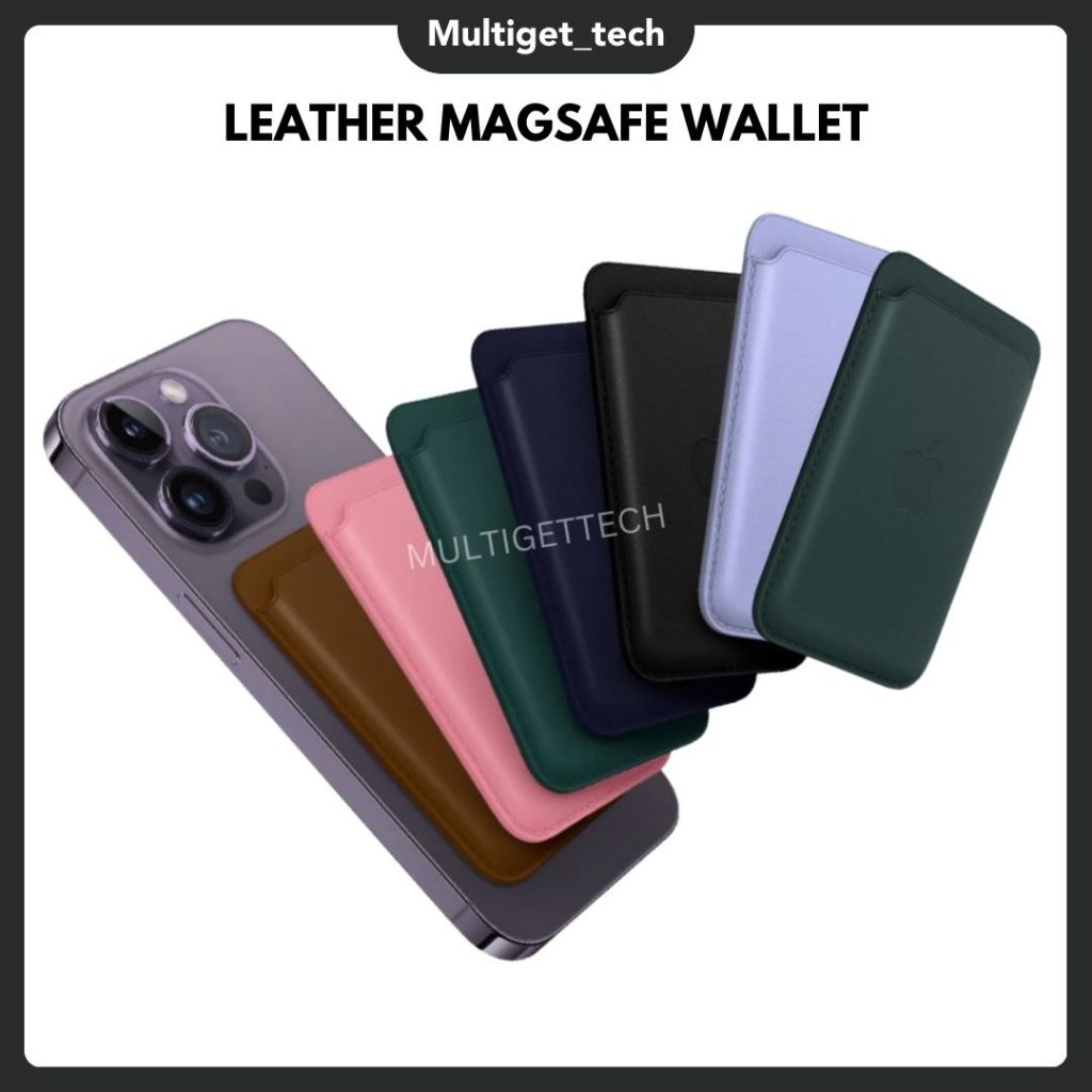 Jual iPhone Leather Wallet MagSafe Dompet Kartu Magnetic Case Card ...