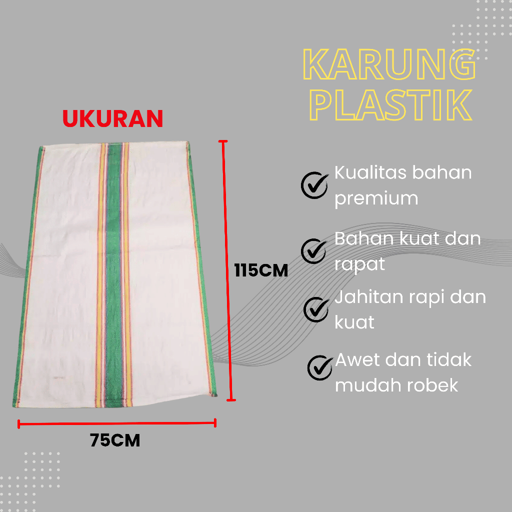 Jual Karung Plastik Karung Bekas Karung 100kg Karung Putih Karung Bagor ...