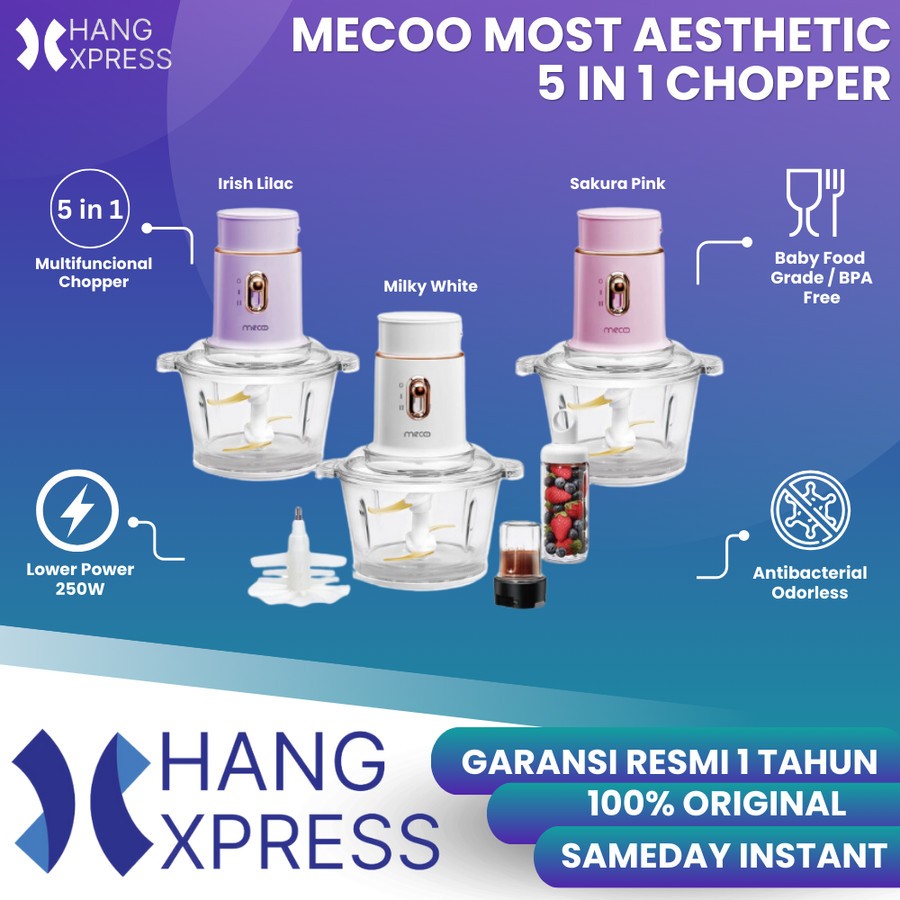 Jual Mecoo Most Aesthetic 5 in 1 Chopper Antibacterial Odorless Chopper ...