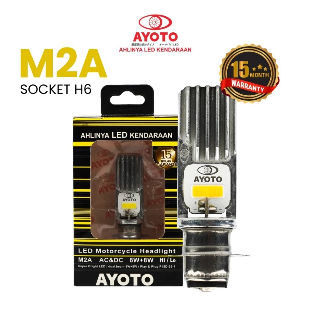 Jual Lampu depan led motor AYOTO M2A H6 AC DC motor matic bebek ...