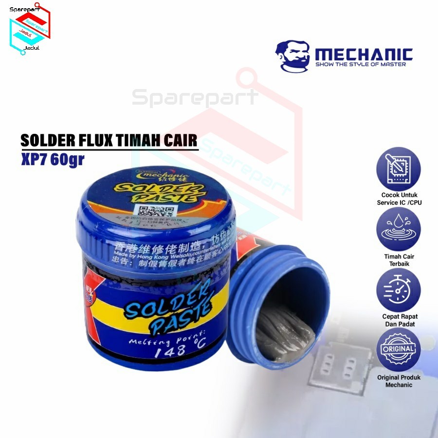 Jual Mechanic X XP7 [60g] Timah Cair Original - Solder Pasta Cair ...