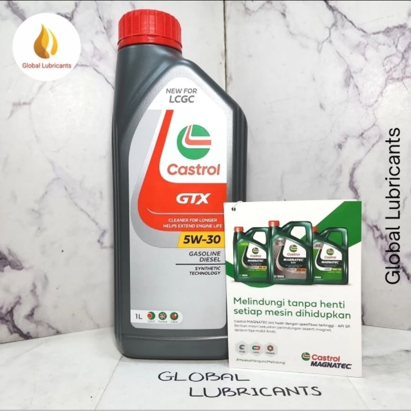 Jual API SP! Castrol GTX 5W-30 1 Liter (Oli Mesin Mobil LCGC/ ECO Green ...