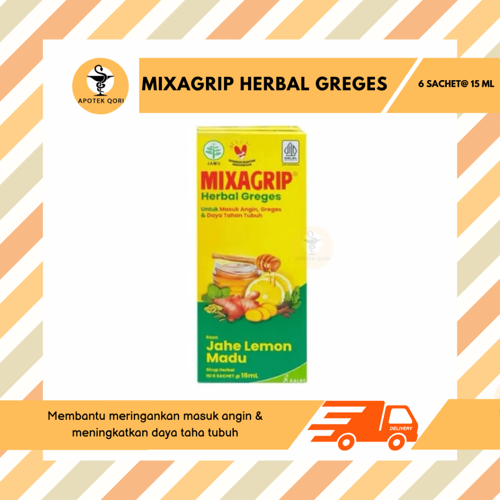 Jual MIXAGRIP HERBAL GREGES BOX 6 SACHET/MASUK ANGIN/DAYA TAHAN TUBUH ...