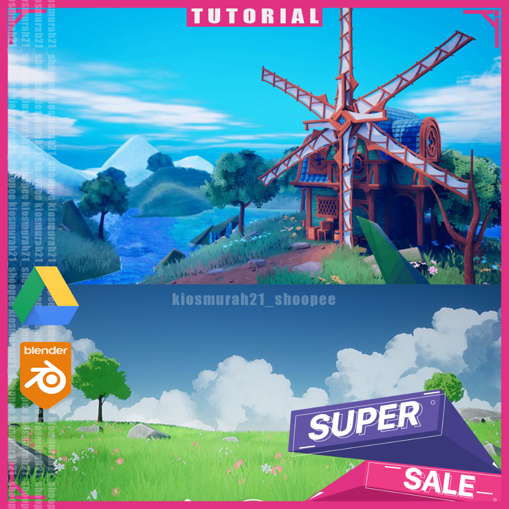 Jual Blender 3D - Udemy - Learn Stylized Game Environment Creation ...