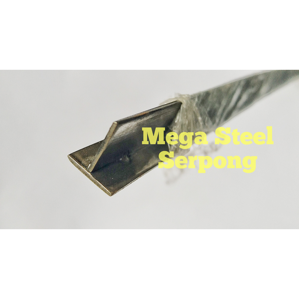 Jual List Lis T Stainless Steel (304) HAIRLINE Tebal 1.5 mm Uk 2 Cm X 2 ...