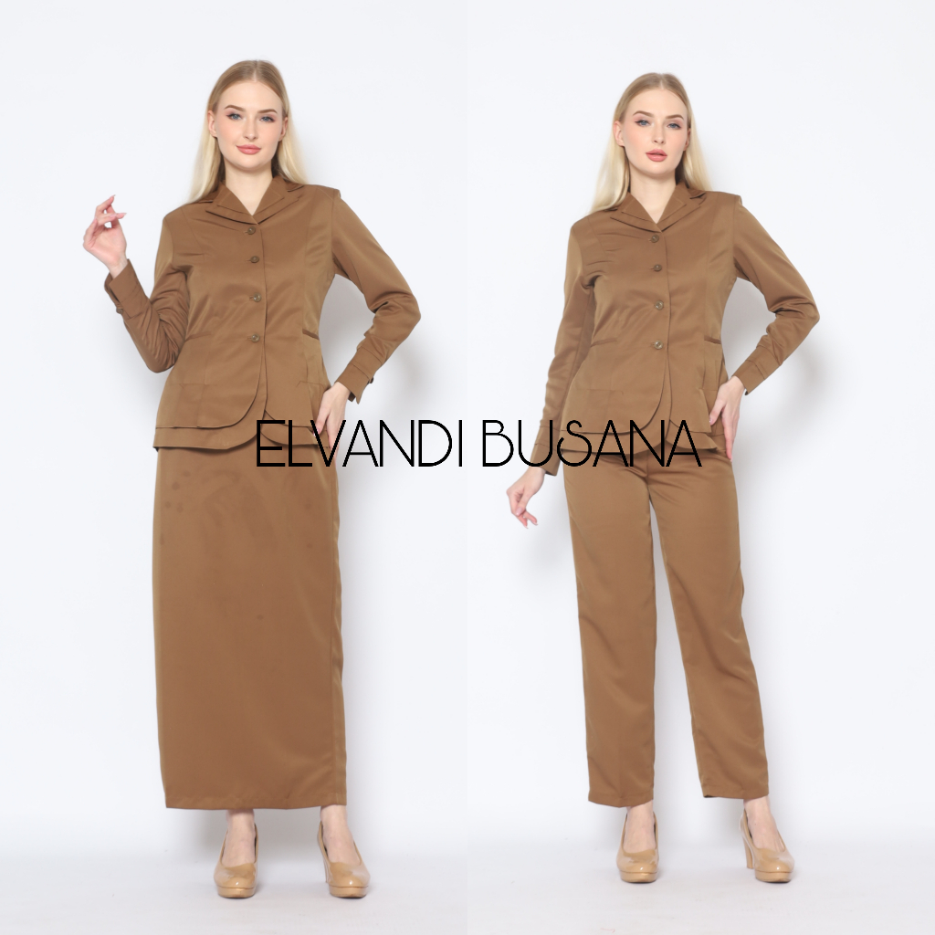 Jual Blazer Wanita Baju Kerja Kantor Seragam Dinas PDH PNS Pemda Guru ASN Wanita kode 7015 Pemda ...