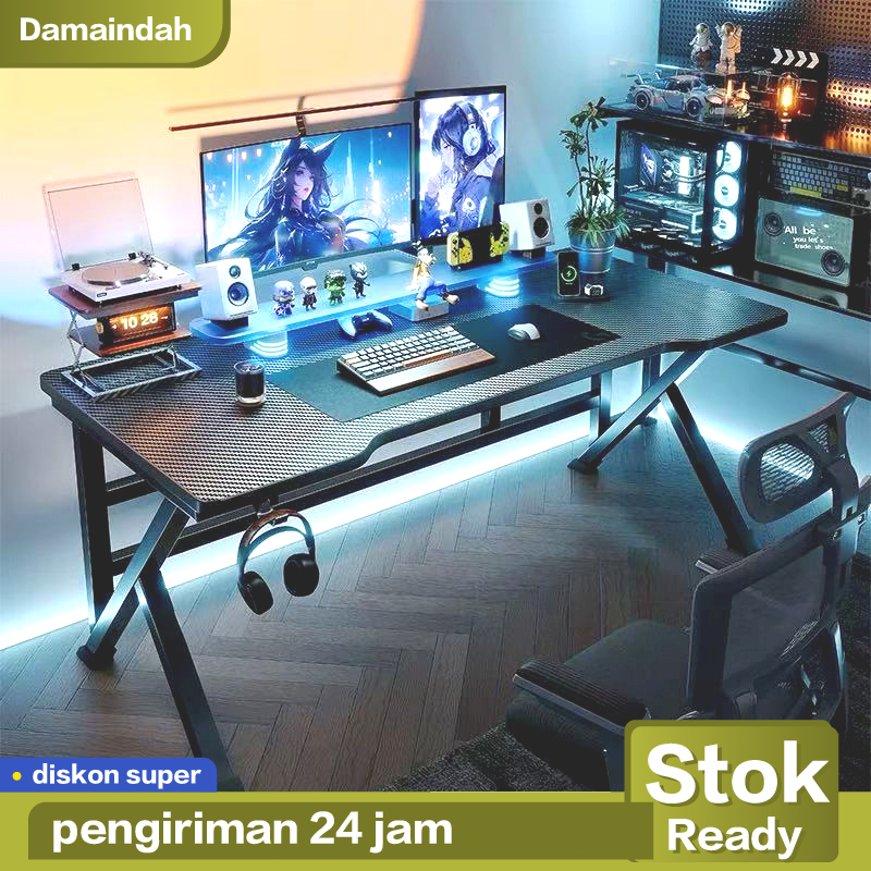Jual Damaindah Meja Komputer Serat Karbon 140×60CM / Meja Gaming ...