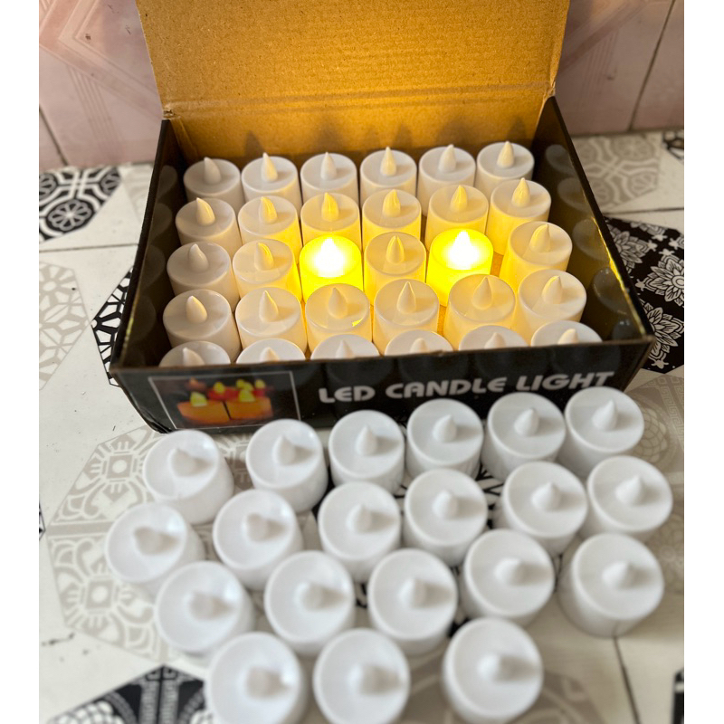 Jual LILIN LED WARM WHITE (1 DOS = ISI 24 PCS ) | Shopee Indonesia