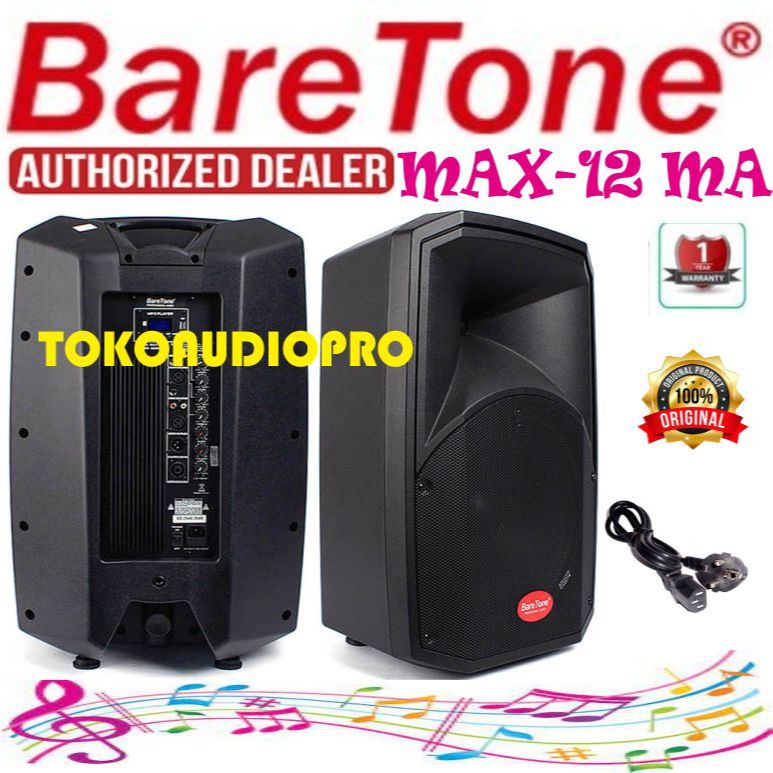 Jual Baretone MAX12MA 2-way Speaker Aktif Bluetooth max-12ma | Shopee Indonesia