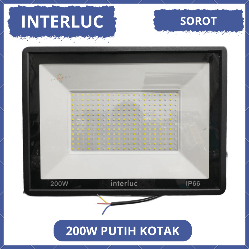 Jual INTERLUC LAMPU SOROT WATERPROOF FOR INDOOR & OUTDOOR LED 30W, 50W, 100W, 150W & 200W CAHAYA ...