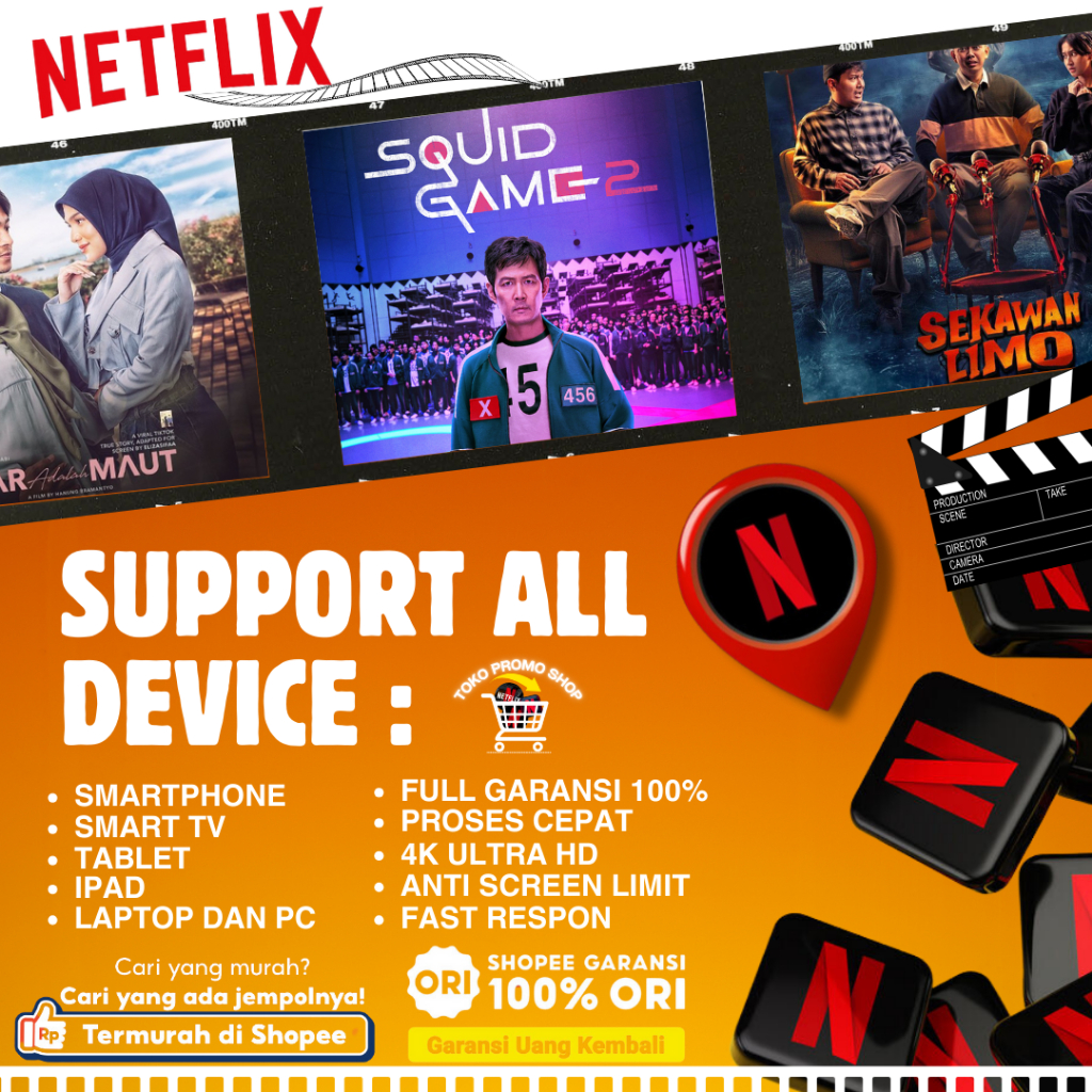 Jual NETFLIXX ANTI SCREEN LIMIT TERMURAH 1 BULAN DAN 3 BULAN 4K UHD PREMIUM AMANAH TERPECAYA ...