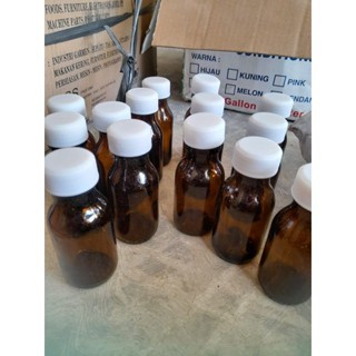 Jual Botol sirup kaca coklat 60ml_ Botol kaca coklat 60ml kapsul pil ...